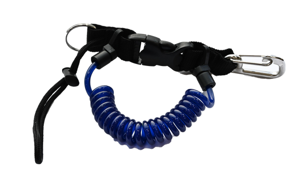 Coil Lanyard with Stainless Steel Carabiner - Freedive-Outfitters