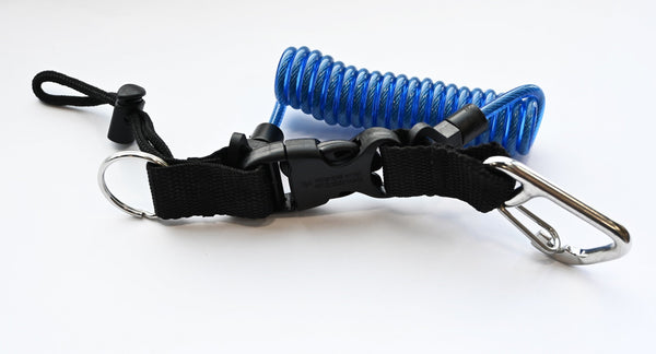 Heavy Duty Steel-Core Coil Lanyard with Stainless Steel Carabiner ...
